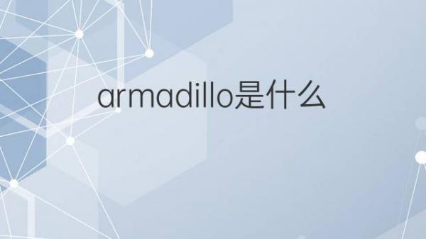 armadillo是什么意思 armadillo的翻译、中文解释 – 下午有课