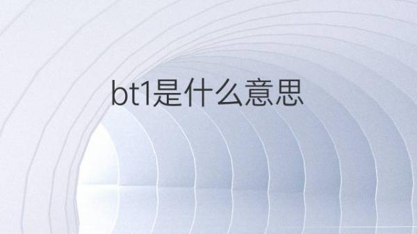 bt1是什么意思 bt1的翻译、中文解释 – 下午有课