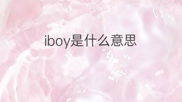 iboy是什么意思 iboy的翻译、读音、例句、中文解释 – 下午有课